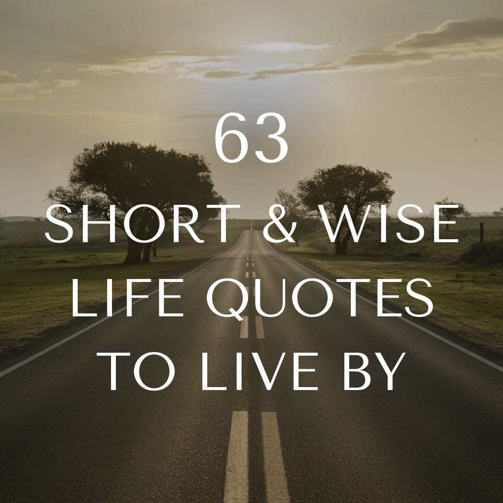 63 Short and Wise Life Quotes to Live By - Daily Quotify