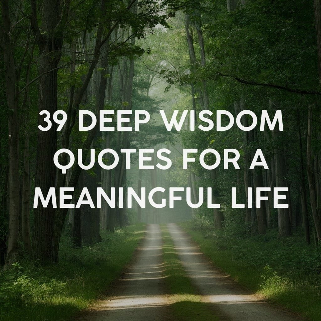 39 Deep Wisdom Quotes for a Meaningful Life - Daily Quotify